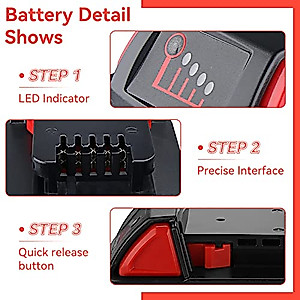 Masione 2Pack 6.0Ah Replacement for Milwaukee M18 Battery Charger Combo Compatible with Milwaukee Batteries 48-11-1852 48-59-1850 48-11-1850