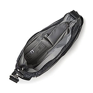 Baggallini Securtex® Anti-theft Free Time Crossbody Bag Cross Body, Midnight Blossom, One Size US