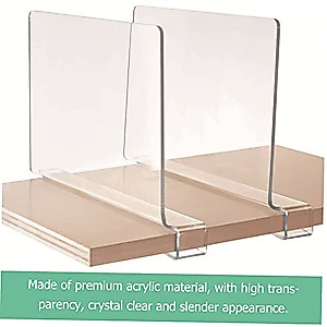 VILLFUL 2pcs Clothes Board Wardrobe Divider Shelf Divider Organizer Closet Shelf Clothing Drawer Dividers Closet Separators for Clothes Drawer Organizer Dividers Clear Shelf Abs