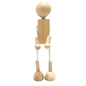 Wooden People Shapes Wood Baby Peg Doll Unfinished People Doll Wooden People Decorations for Kids Painting DIY Craft Art Peg Game Unfinished Doll Crafts