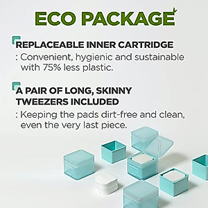 MEDIHEAL Madecassoside Blemish Pad - Square Cotton Facial Toner Pads with Centella Asiatica & Madecassoside – Anti Blemish Face Pads to Improve Uneven Skin Tone - Vegan Face Gauze Wipes, 100 Pads