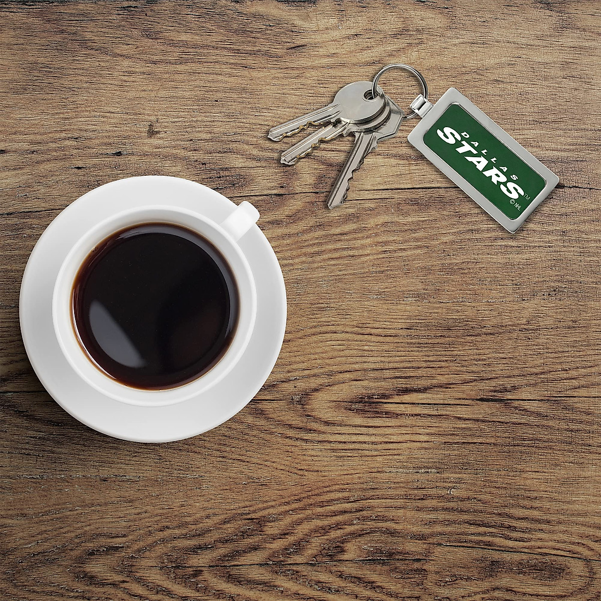 Rico Industries NHL Dallas Stars Two Sided Metal Keychain - Great Every Day Auto Accessory