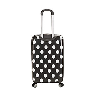 Rockland Laguna Beach Hardside Spinner Wheel Luggage, Black Dot, Carry-On 20-Inch