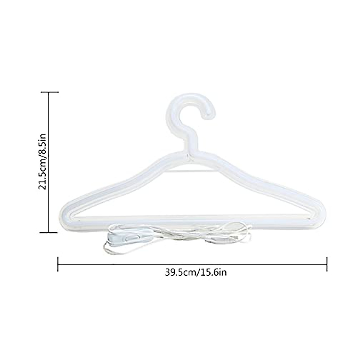 Neon Light Coat Clothing Hanger - USB Powered Clothes Hanger Stand,Convenient to Use with Switch, Practical Clothes Organizer Hanger, Romantic Decoration for Bedroom, Shop, Home Germplasm