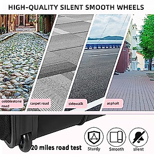 Ytonet Rolling Laptop Bag Women, Rolling Briefcase for Women, 17.3 Inch Laptop Bag with Wheels Rolling Computer Bag Laptop Case for Work Travel College Business Wife Mom Teacher, Black