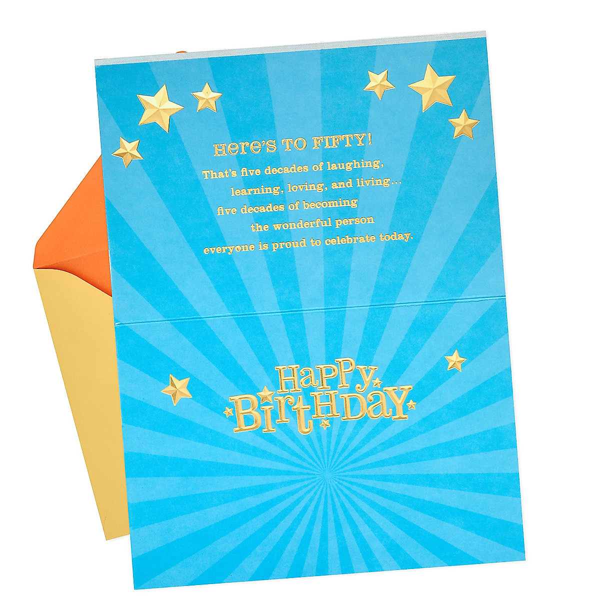 Hallmark 50th Birthday Card (Here's to Fifty)