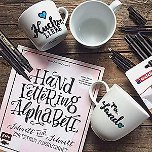 Fhyhej Hand Lettering Pens,Calligraphy Pen,Refillable - 4 Size(8 Pack),for Beginners Writing,Water Color Illustrations,Multiliner, Sketching,Art Drawing Illustration,Art Marker Set