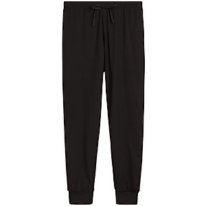 Sweet Hearts Girls' Fleece Sweatpants - 2 Pack Super Soft Athletic Performance Jogger Pants: Made in USA (7-16), Size 10-12, Black/Black