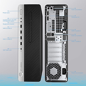 HP 800 G3 SFF Gaming Desktop Intel i5-6500 up to 3.60GHz 16GB 256GB NVMe SSD + 2TB HDD GT1030 2GB Built-in Wi-Fi 6 AX200 Dual Monitor Support Wireless Keyboard and Mouse Win10 Pro (Renewed)