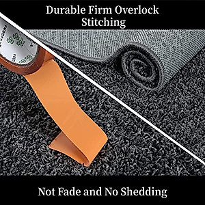 NANAN 9 x 12 Solid Shag Area Rug Large Living Room Area Rug Modern Shaggy Area Rug Indoor Non Slip Carpet Non-Shedding Shag Area Rug Fluffy Plush Area Rug for Bedroom Nursery, 9' x 12', Dark Grey