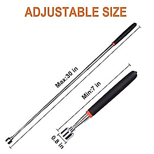 Tool Gifts for Men-LED Flashlight Gloves Gifts for Men, Stocking Stuffers and Stocking Stuffers Tool Gifts for Men - Magnetic Tool Pickup,Telescoping Magnet, Gadget Tool for Women, Christmas Tool Gift