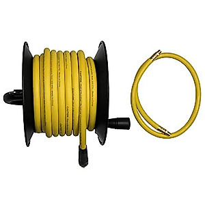 DEWALT DXCM024-0348 3/8" x 50' Manual Hose Reel with Rubber Hose , Yellow