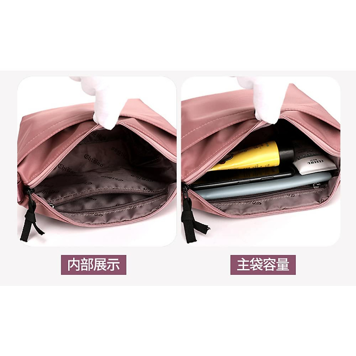Nylon Crossbody Bag for Women Lightweight Small Size Handbag Shoulder Bag Mobile Phone Pounch