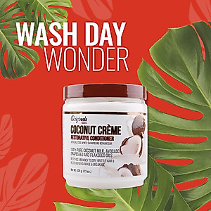 Africa's Best Originals by Crème Restorative Hair Conditioner Restores Vibrancy to Dry Brittle Hair Repairs Damage and Breakage 15 oz, green, coconut, 1 Count