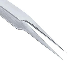 Cole-Parmer Essentials Precision Stainless Steel Tweezers, Oblique Fine Point Tips, 5A-SA, 115mm
