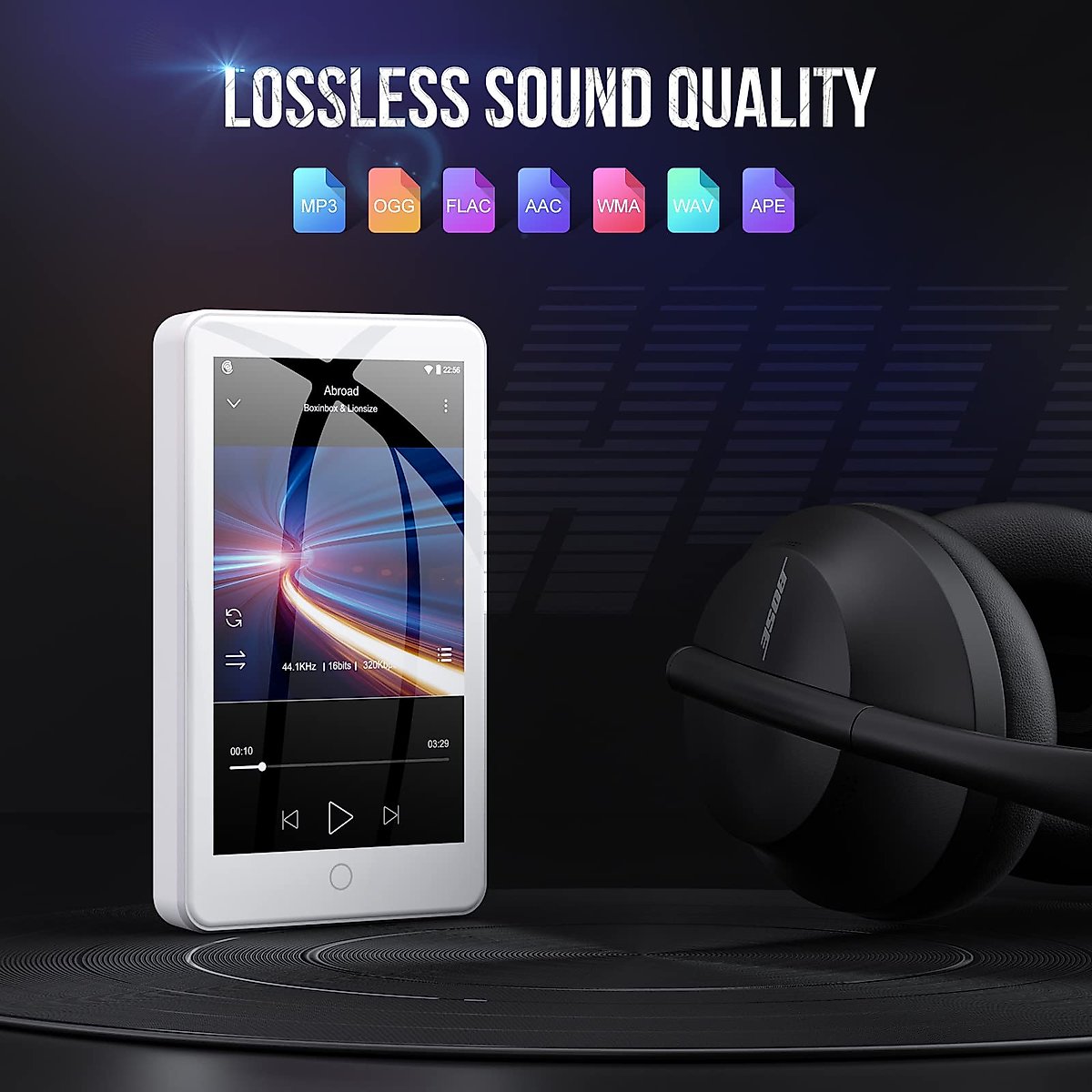 MP3 Player with Bluetooth and WiFi，MECHEN 3.5" Full Touch Screen Mp3 Mp4 Player with Speaker，Android Portable Digital HiFi Sound Music Player with FM Radio,Recorder, Ebook,Browser. (H1-White)