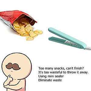 Pinshion Heat Sealer Handheld, Portable Mini Sealing Machine for Bag Food Storage, Mini Food Bag Heat Sealer Handheld with Double Safe Button