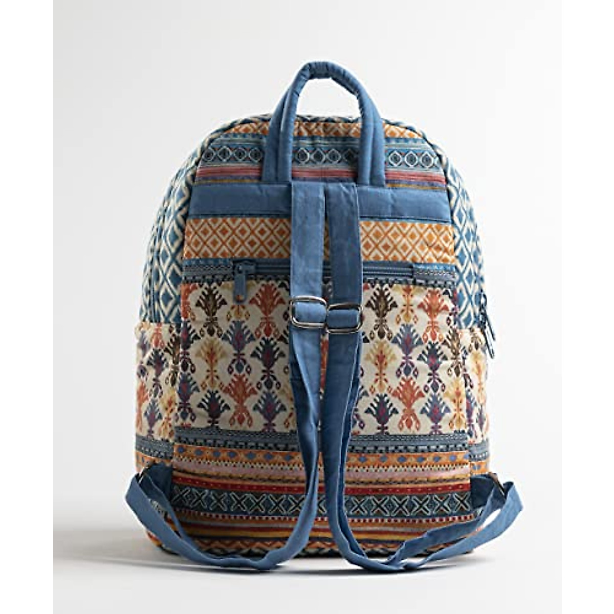 Maison d' Hermine Backpack Cotton Shoulder Backpack with Small Pouch Lightweight Bag for Travel Work Beach Perfect for Women & Men (Ikat - Ikatan)