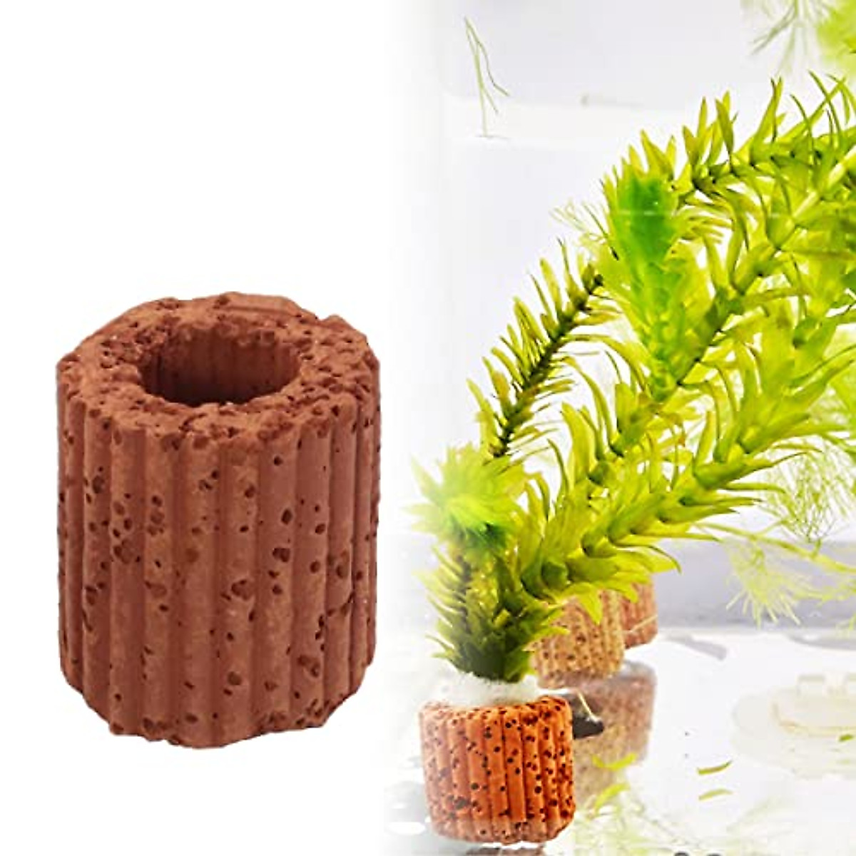 DGHAOP 10pcs Water Plants Cultivation Fixed Ring Base 25mm Aquatic Water Plant Fixed Ring for Aquarium Landscape Ceramic Plant Pot