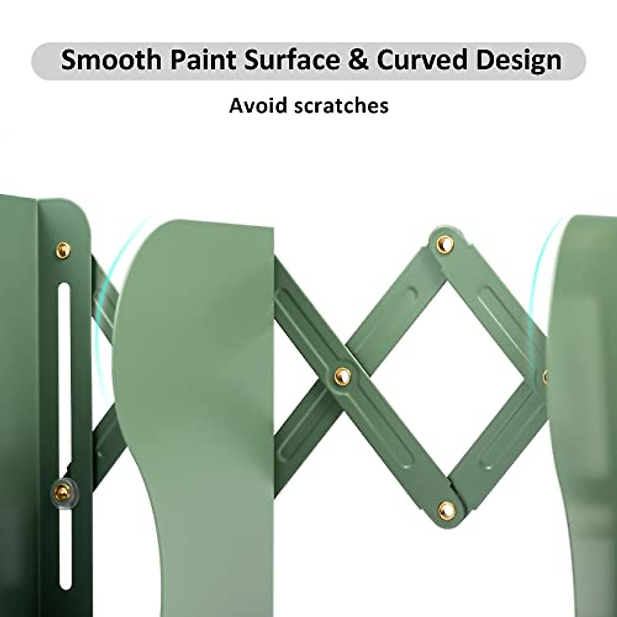 TIANSE Adjustable Bookends Book Holders for 3 Compartments Heavy Duty Metal Steel Book Organizer Stand Desktop Organizer Expandable Bookshelf with Pen Holder (Green 1 Pack)