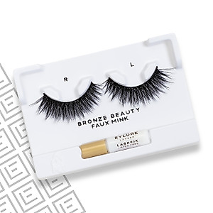 Eylure Vegas Nay Bronze Beauty False Eyelashes, Reusable, Adhesive Included, 1 Pair, Cruelty Free