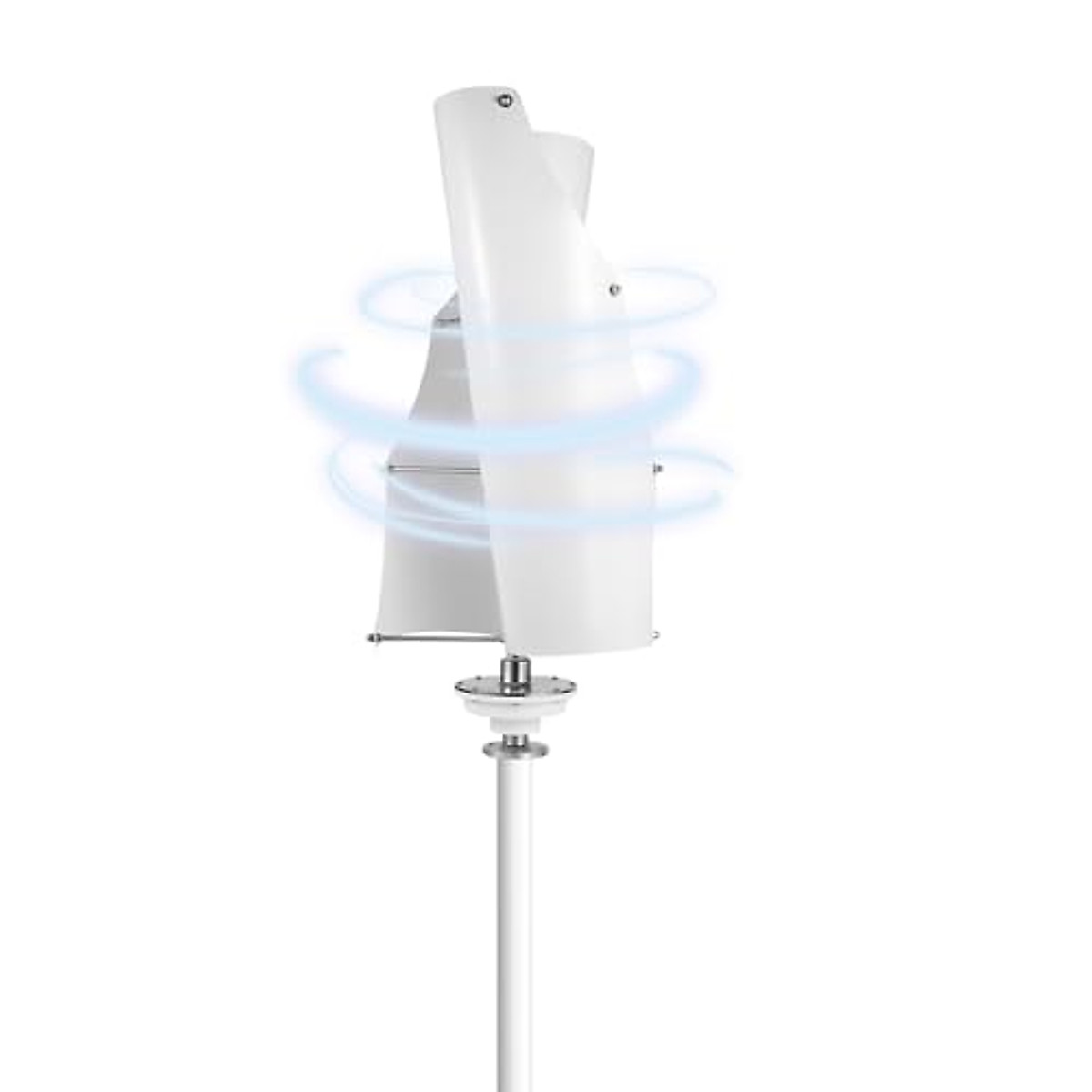 OUKANING 400W 12V Portable Vertical Helix Maglev Axis Wind Power Turbine Generator Kit with Charge Controller, 2 Blades, White