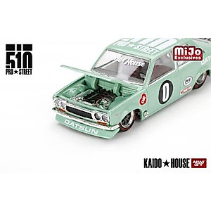 Datsun 510 Pro Street KDO510 Light Green (Designed by Jun Imai) Kaido House Special 1/64 Diecast Model Car by True Scale Miniatures KHMG008