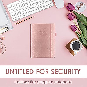 JXSELECT Elegant Address Book with Alphabetical Tabs, Hardcover Address Log Book & Password Keeper, with Contacts, Phone Numbers, Birthdays, Anniversaries and Notes Section (5.2x7.7") (Rose Gold)