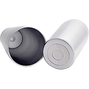 Real Deal Steel Pint Glasses - Stainless Steel Beer Tumblers - Set of 4 Insulated Cups for Outdoors