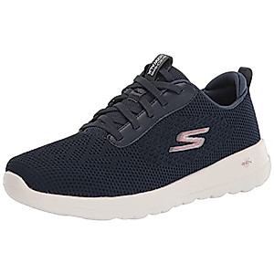 Skechers Women's GO Walk Joy-MONOMESH Bungee Sneaker, Navy/White, 7