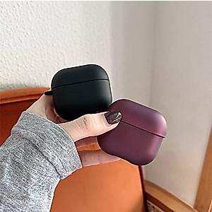 DAYJOY Hard Plastic Protective PC Case Cover Sleeve Compatible with Lenovo thinkplus LP40 Earbuds, Frosted Touch Feel Protective Skin Sleeve with Carabiner (Black)