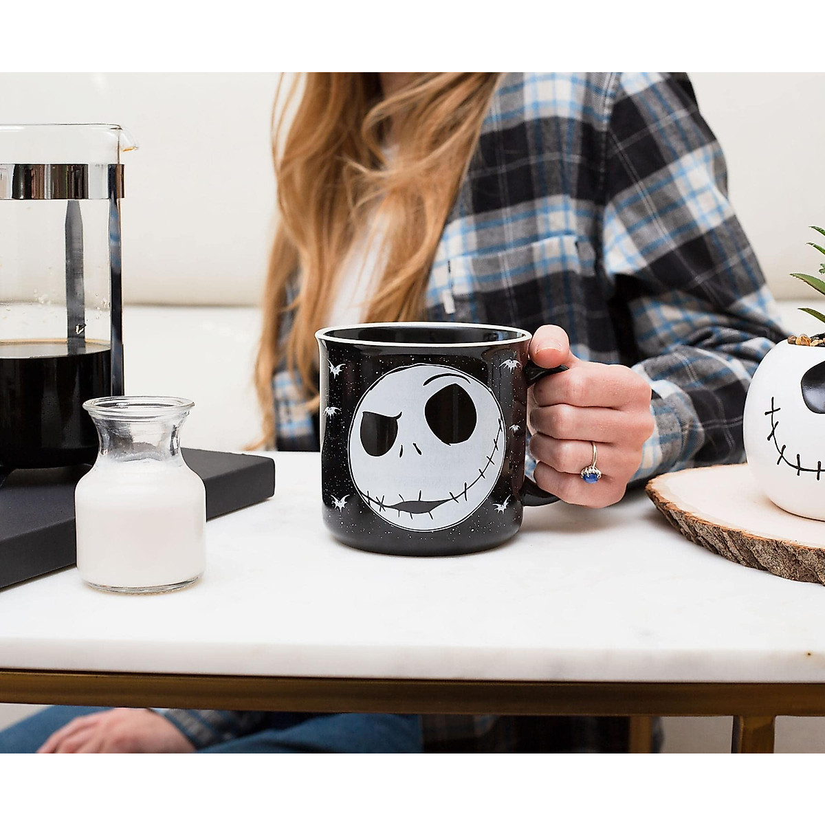 Disney The Nightmare Before Christmas Jack Face Ceramic Camper Mug | 20 Ounces