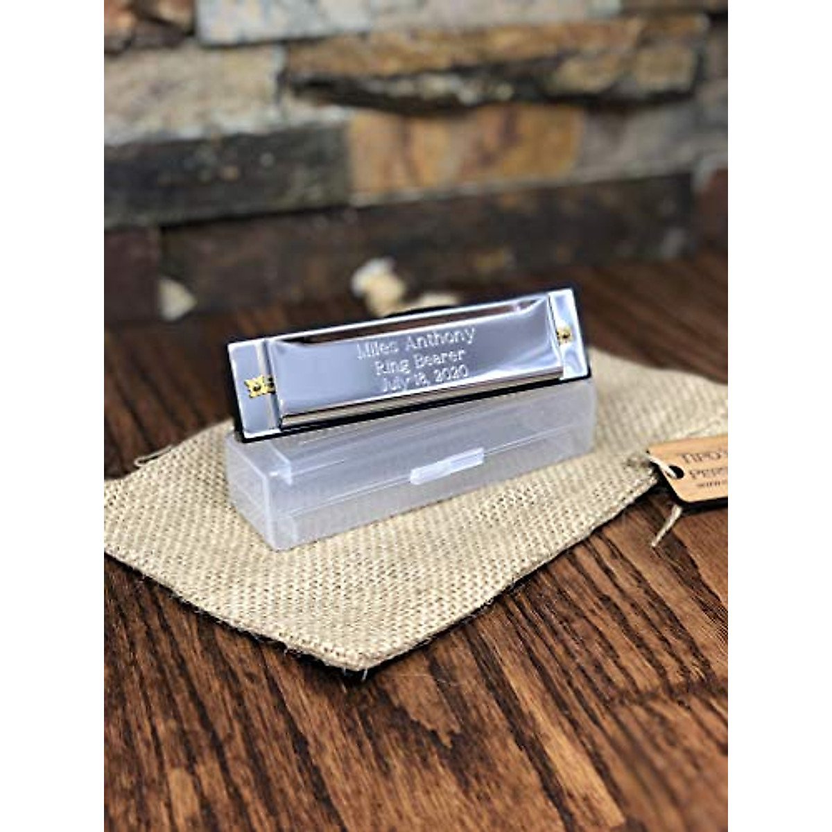 Custom Engraved Personalized Stainless Steel Playing Harmonica