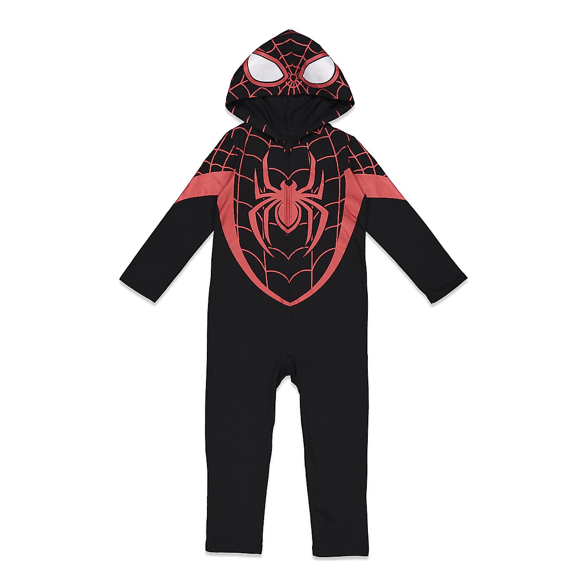 Marvel Spider-Verse Miles Morales Little Boys Zip Up Cosplay Coverall 7-8
