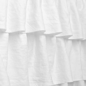 Crib Bed Skirt Dust Ruffle - 3 Tier Split Corners Ruffle Bedskirt - Crib Bedskirts 600TC 100% Natural Cotton - Nursery Crib BeddLing Infants Toddler Bedskirt - 14" Drop (24"x38" - Mini, Chocolate)