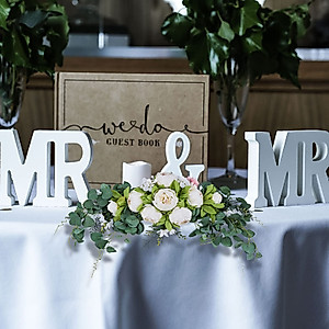 WJYIKEE Artificial Flower Swag 30 Inch Rose Peony Swag Arch Wreath Centerpiece for Wedding Ceremony Sign Home Room Garden Lintel Floral Decoration (Champagne)