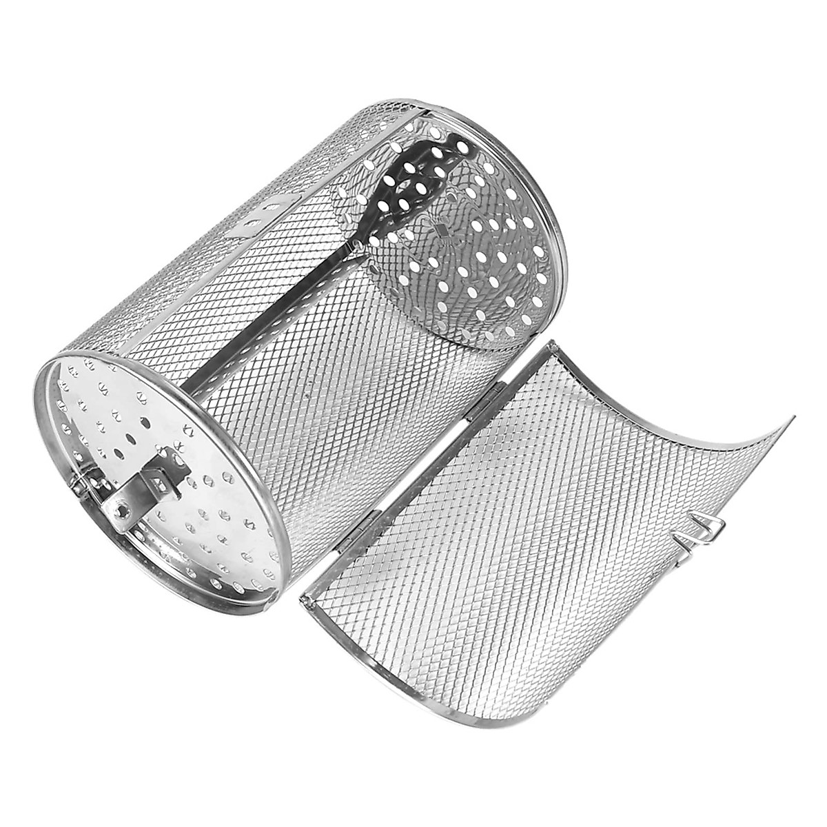 Alvinlite Roast Basket Stainless Steel Rotary Round Bakeware Oven Roast Baking Rotary Nuts Peanut Basket Kitchen Cooking Tool