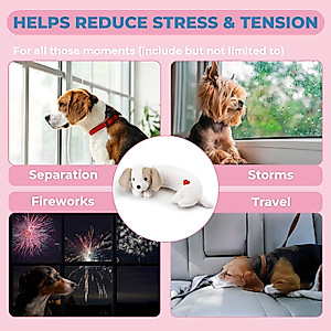 Moropaky Heartbeat Toy Heartbeat Stuffed Animal for Dogs, Heartbeat Puppy Toy for Anxiety Relief Calming Aid, Heartbeat Stuffed Toy for Behavioral Aid Crate Kennel Training, Puppy Essentials White