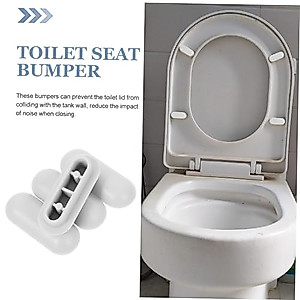 Gadpiparty 4pcs Toilet Seat Gasket Bidet Bumpers Toilet Seat Bumper Toilet Cushioning Pads Silicone Toilet Lid Bumper Toilet Gaskets Toilet Bumper Pads Toilet Buffer Pads Plastic Light Grey
