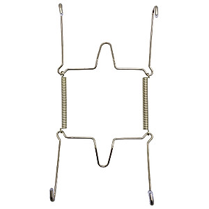 Xinlinke 5Pcs 6-Inch Small Invisible Plate Wire Hanger Wall Holders with Protective Rubber Cover for 5" to 7" Decorative Tray