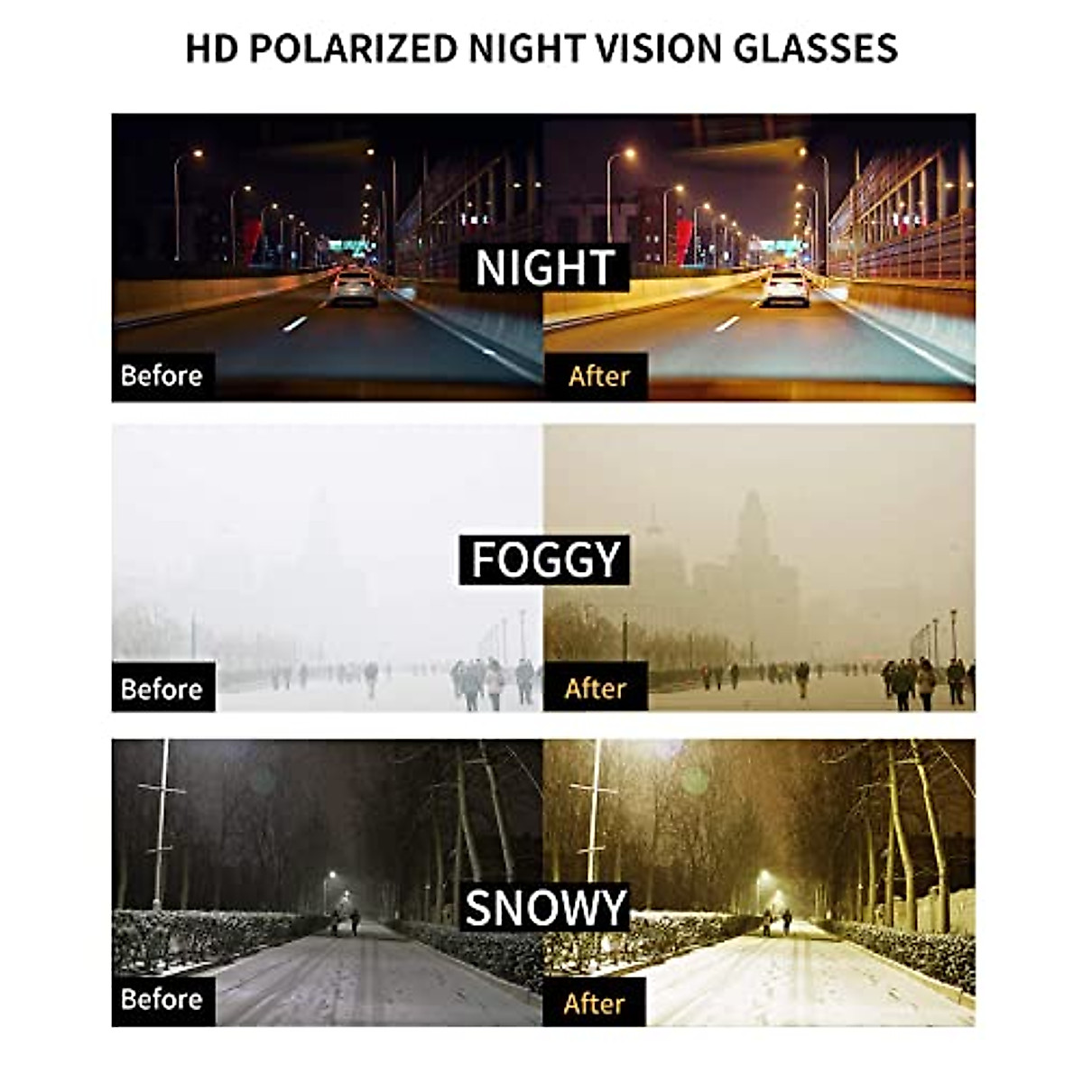 FEISEDY Classic Men Polarized Sports Sunglasses Night Driving Yellow Lenses Cycling Fishing Driving Glasses B2674