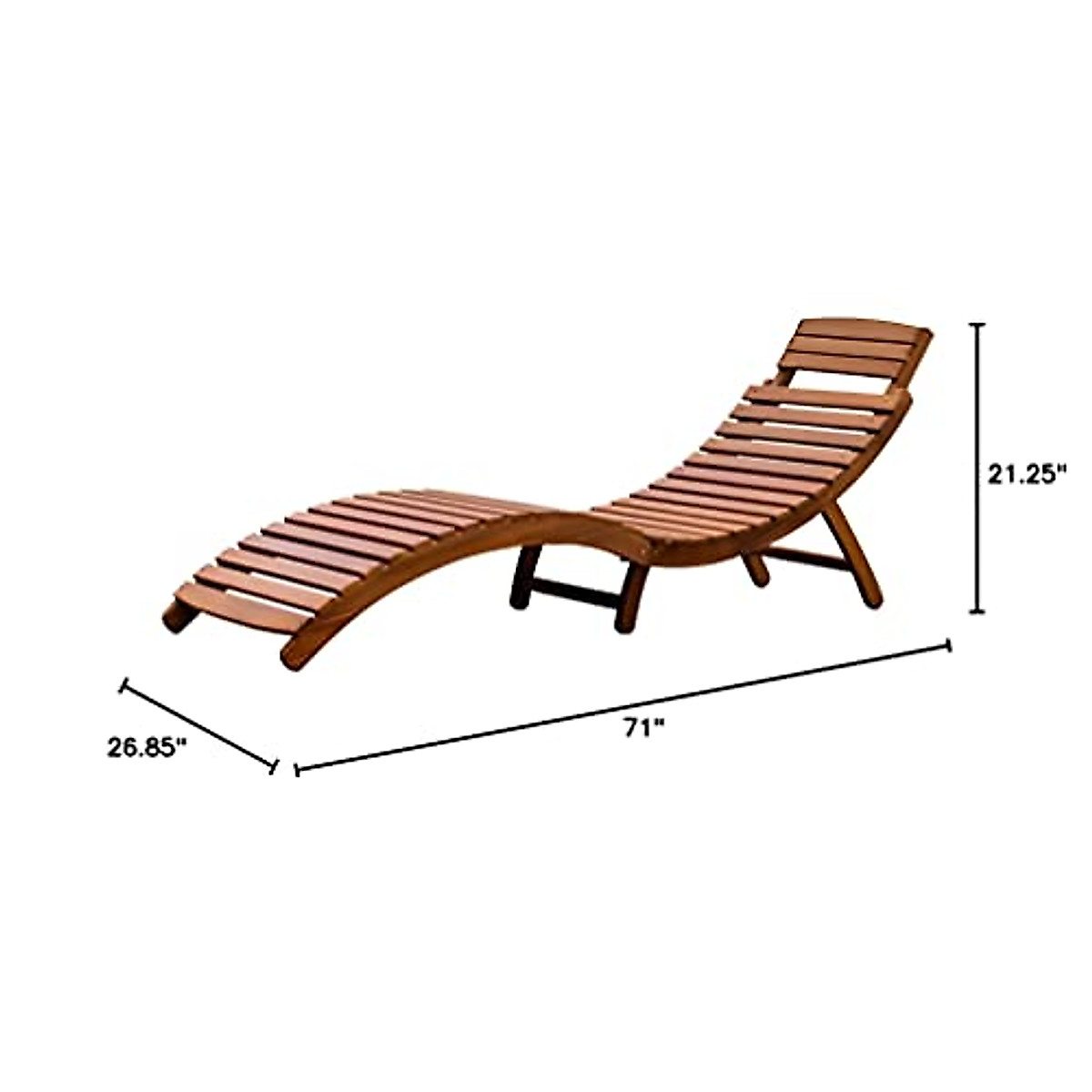 Merry Garden Curved Folding Chaise Lounger