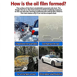 Car Glass Oil Film Cleaner, Car Glass Oil Film Remover, Glass Film Removal Cream, Car Windshield Oil Film Cleaner, Glass Stripper Water Spot Remover, Windshields Cleaning Liquid (5PCS)