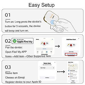Nutale AirPro Key Finder Tag (iOS Only), Bluetooth Tracker Item Locator with Key Chain for Keys Pet Wallets or Backpacks and Tablets Batteries Include Compatible with FindMy APP (White&Black, 4 Pack)