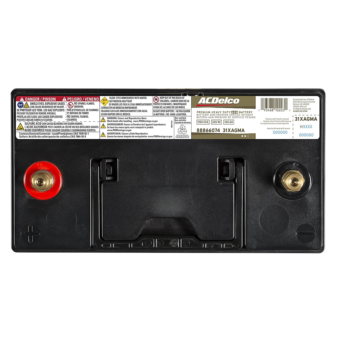 ACDelco Gold 31XAGMA 48 Month Warranty Premium Heavy Duty AGM BCI Group 31 Battery