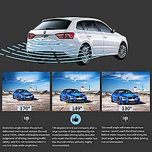 Yakry Backup Camera for Car HD 1080P 4.3 Inch Monitor Rear View System Reverse Cam Kit Truck SUV Minivan Easy Installation Plug and Play Waterproof Night Vision DIY Grid Lines Y11