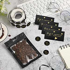 Leelosp 2280 Pcs Christmas Thank You Cards and Stickers Small Business Packaging Supplies Bracelet Jewelry Gloss Thank You for Supporting My Small Business Stuff Essentials(Black, White, Gold, Pink)