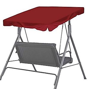 BenefitUSA Canopy ONLY Patio Outdoor 73"x52" Swing Canopy Replacement Porch Top Cover Seat Furniture (Burgundy)