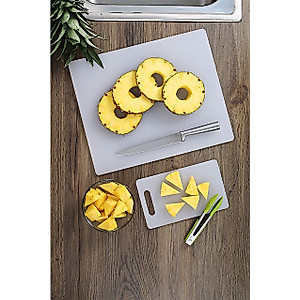 Dexas NSF Polysafe Cutting Board with Handle, 14 by 17 inches, White