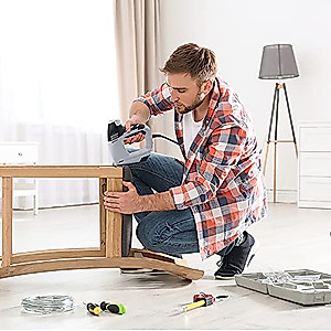 KeLDE Electric Staple/Nail Gun Kit, Braid Nailer, 120V Corded Power Stapler Set, Includes 900pcs T50 Staples and 300pcs 15mm Nails